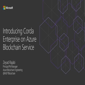 Bizday Fully Managed Corda Enterprise With Azure Blockchain Service Microsoft Ppt