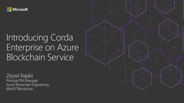 Bizday Fully Managed Corda Enterprise With Azure Blockchain Service Microsoft Ppt