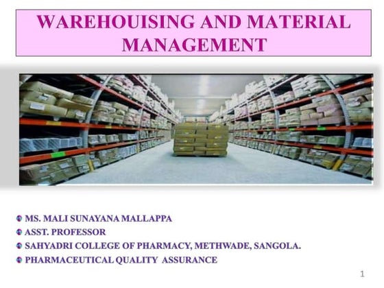 Raw material warehouse | PPT