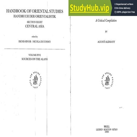 15. Sources On The Alans A Critical Compilation | PDF