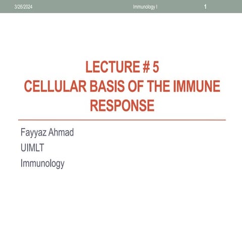 WEHH IMMDADA Cellular Immunity AND ALL THE | PPT