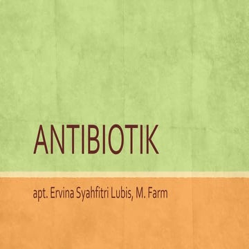 Bahan kuliah Farmasi Farmakologi Antibiotik | PPT