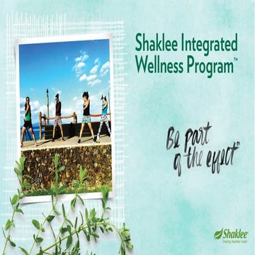 Shaklee Integrated Wellness Program | PPT