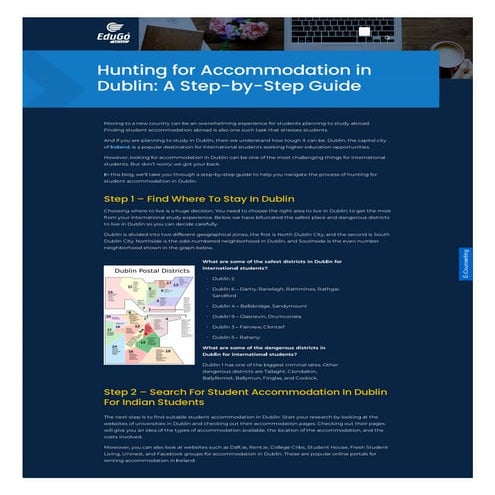 Hunting for Accommodation in Dublin: A Step-by-Step Guide | PDF | Travel Preparation and Advice ...