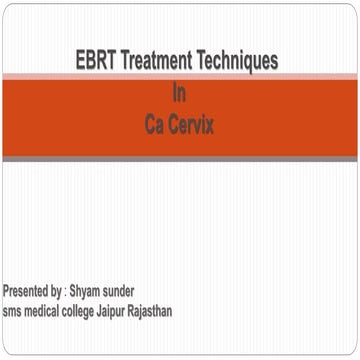 EBRT of Ca Cervix | PPTX