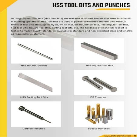 HSS-TOOL-BITS-AND-PUNCHES EXPORTERS | PDF