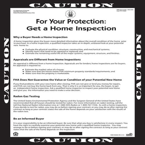HUD Home Inspection Flyer | PDF