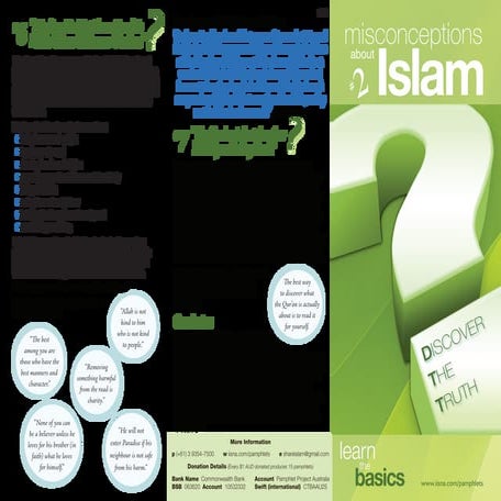 Misconceptions In Islam pamphlet 2/2 | PDF
