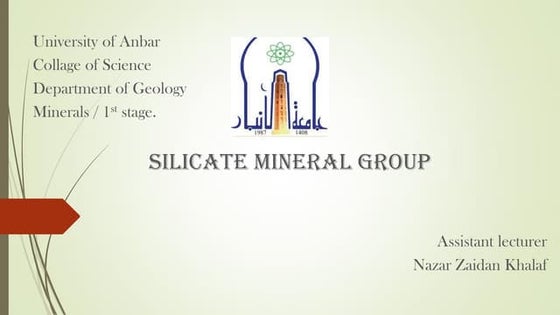 Silicate Structures.pdf | Chemistry | Science