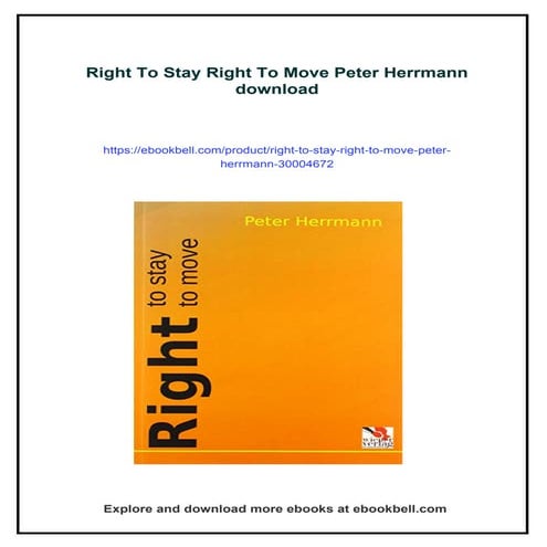 Right To Stay Right To Move Peter Herrmann | PDF