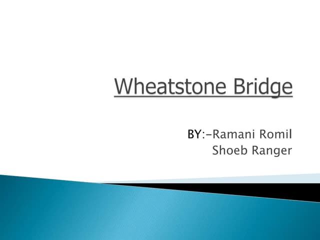 Wheatstone Bridge | DOCX