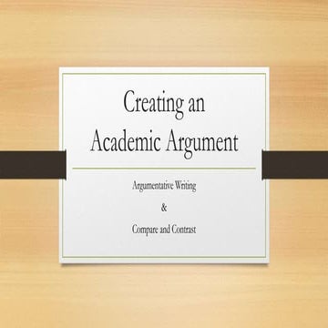 ANES 1501 PPT - M3: Creating an Academic Argument | PPTX | Children\'s ...