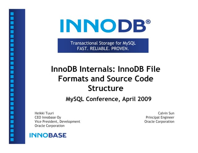 Inno Db Internals Inno Db File Formats And Source Code Structure Ppt 6986