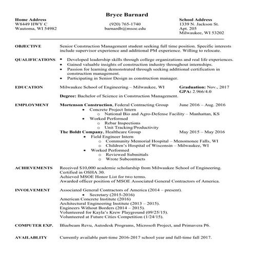 Bryce Barnard Resume | PDF
