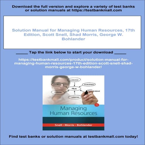 Solution Manual for Managing Human Resources, 17th Edition, Scott Snell ...