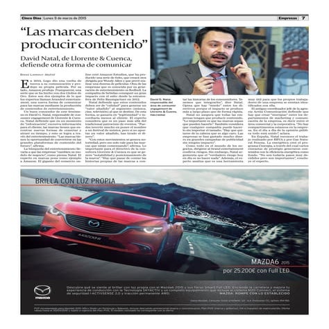 Cinco Días entrevista a David González Natal | PDF