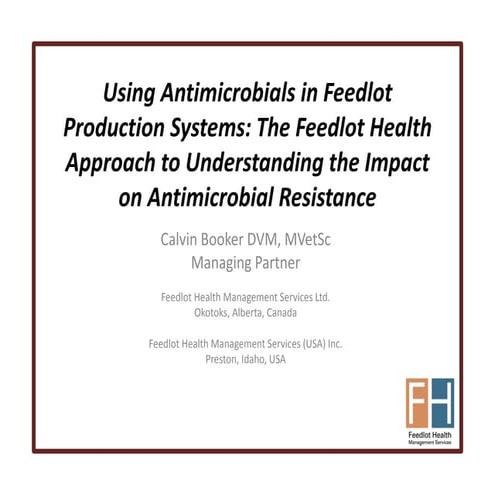 Dr. Calvin Booker - Antimicrobial Resistance – You Can't Manage What ...