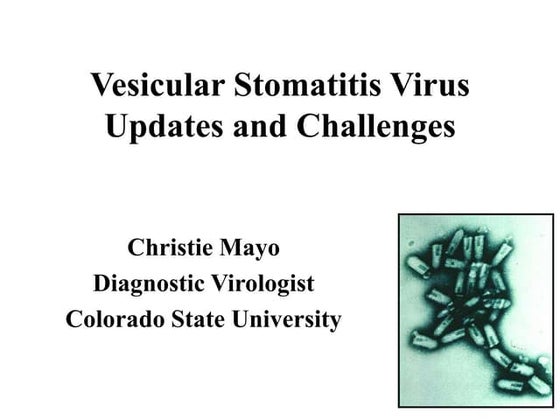 Vesicular stomatitis (تشخيصات | PDF