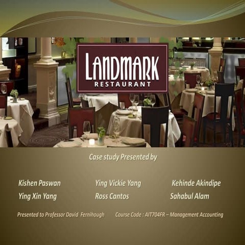 Tamales Restaurant Case Study | PPTX