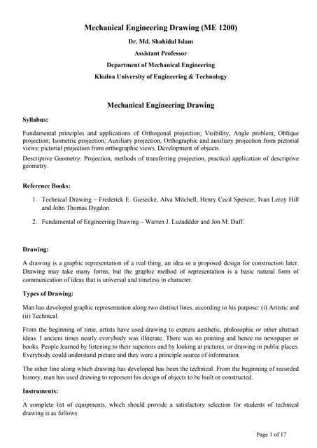 Brief History of Technical & Engineering Drawings | PDF | 3-D Graphics ...