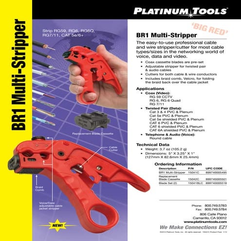 Platinum Tools 15041C Data Sheet | PDF