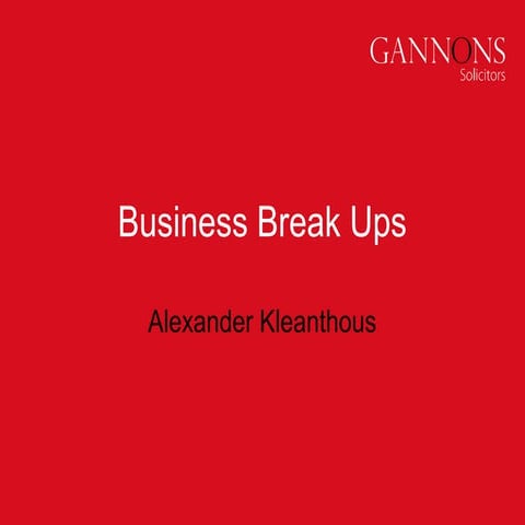Business Break-ups | PPT