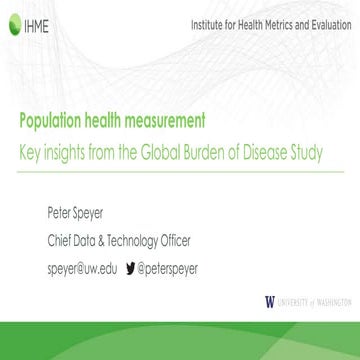 Population health measurement - key takeaways from Global Burden of ...