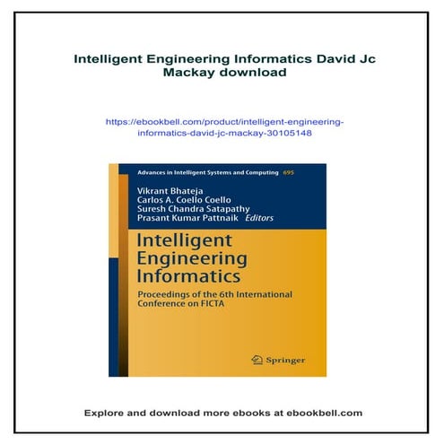 Intelligent Engineering Informatics David Jc Mackay | PDF