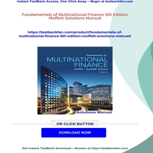 Fundamentals of Multinational Finance 5th Edition Moffett Solutions ...