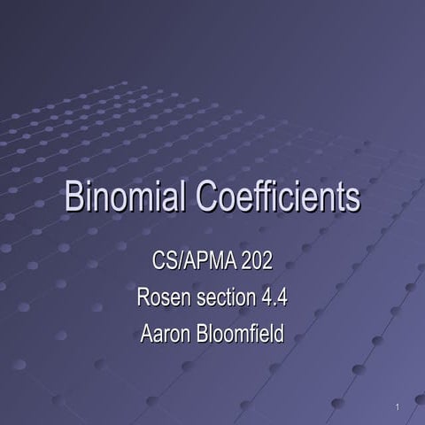 1506 binomial-coefficients | PPT