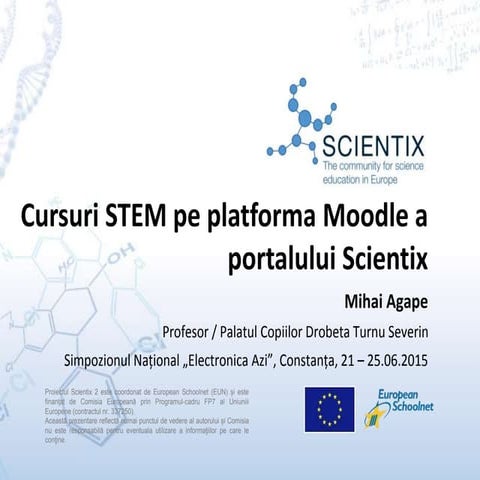 Cursuri STEM pe platforma Moodle a portalului Scientix | PPSX