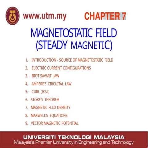magnetic field and Magnetostatics .pptx