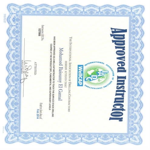 Well Cap 1 Instructor | PDF