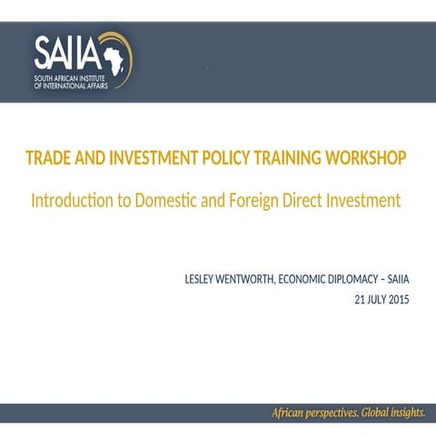 Trends and practices in investment promotion | PPTX