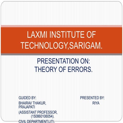 150860106054 theory of errors | PPTX