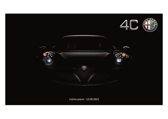 Scheda tecnica Alfa Romeo 4C Picchio | PDF | Automotive Industry ...