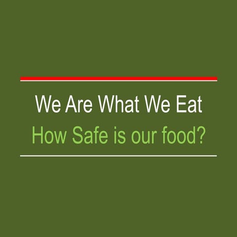 We are What we Eat TEDxHyderabad Talk | PPT