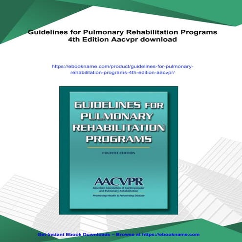 Guidelines for Pulmonary Rehabilitation Programs 4th Edition Aacvpr | PDF