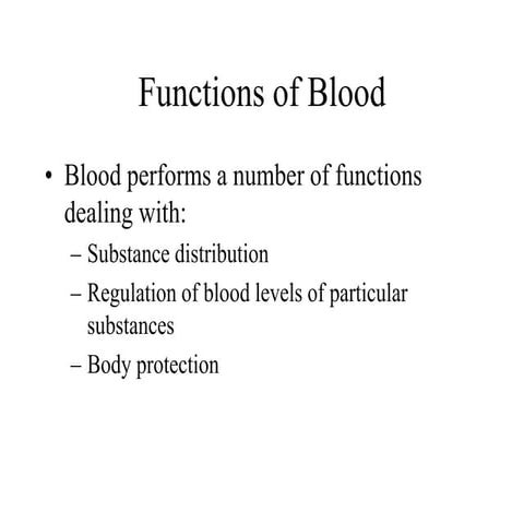 Blood Physiology - Ppt | PPTX