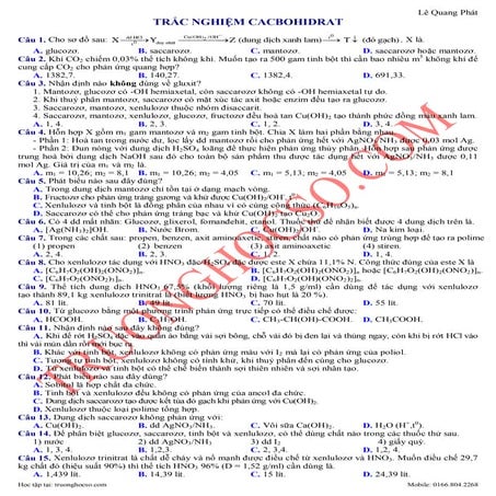150 cau trac nghiem hóa | PDF