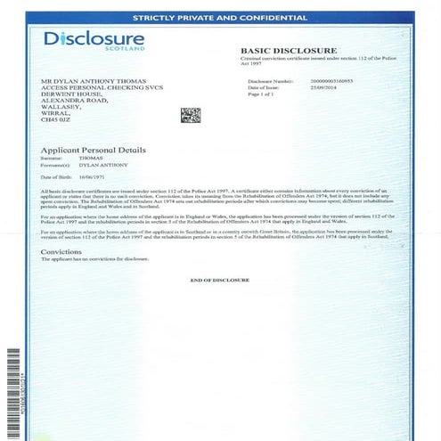 dylans crb check | PDF