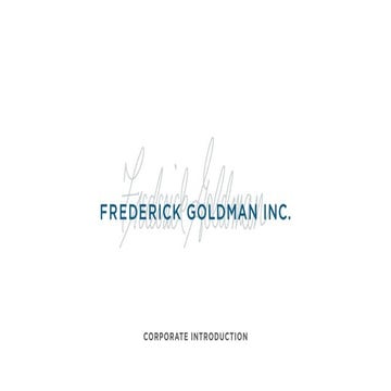 Frederick Goldman Inc. | PDF
