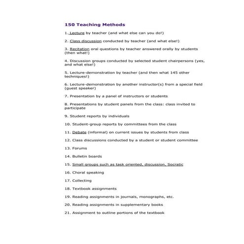 150 teaching methods dr.c.t. | PDF