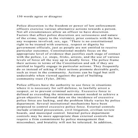 Police discretion paper | DOCX