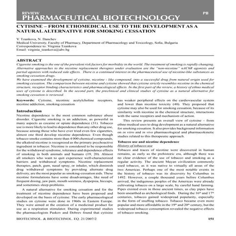 Tabex | PDF | Substance Abuse | Diseases and Conditions
