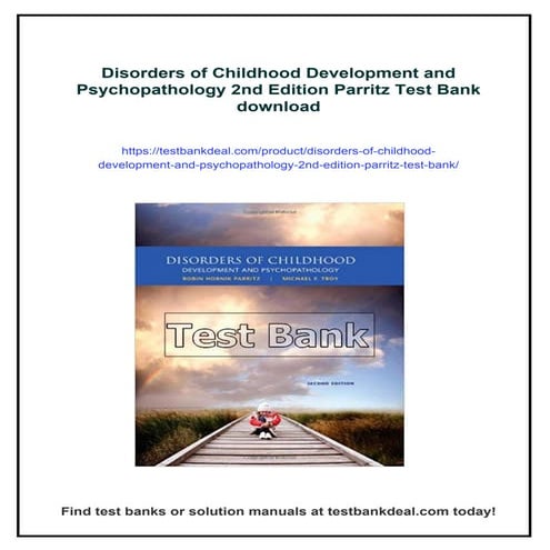 Disorders of Childhood Development and Psychopathology 2nd Edition ...
