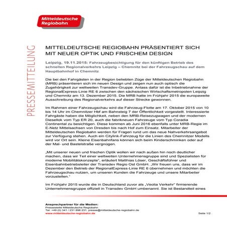 PRESSEMITTEILUNG: MRB präsentiert sich mit neuer Optik und frischem ...