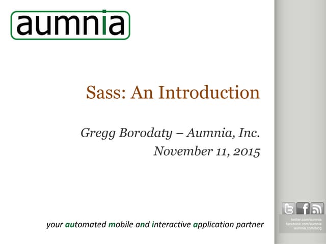 Sass An Introduction Ppt Programming Languages Computing