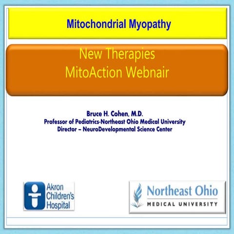 MitoAction Mitochondrial Myopathy | PPTX