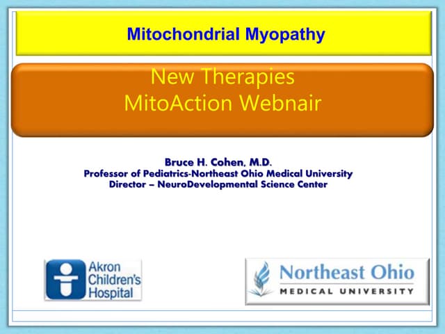 Mitochondrial Myopathy | PPT